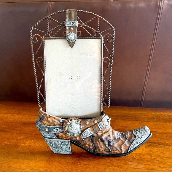 Accents | Western Cowboy Boot Photo Frame | Poshmark
